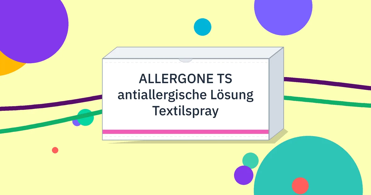 Symbolbild: Packung mit der Aufschrift ALLERGONE TS antiallergische Lösung Textilspray (PZN 16133766) – Verfügbarkeit und Bezug in Apotheken in Frankfurt am Main