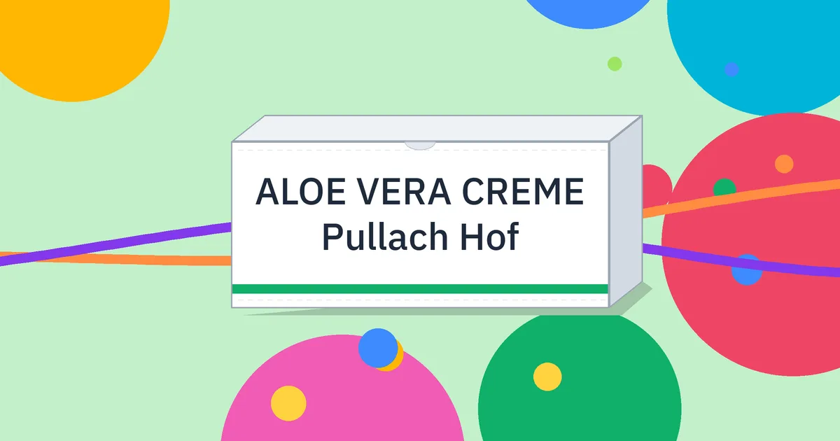 Symbolbild: Packung mit der Aufschrift ALOE VERA CREME Pullach Hof (PZN 13513830) – Verfügbarkeit und Bezug in Apotheken in Frankfurt am Main