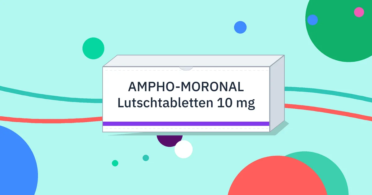 Symbolbild: Packung mit der Aufschrift AMPHO-MORONAL Lutschtabletten 10 mg (PZN 10012079) – Verfügbarkeit und Bezug in Apotheken in Frankfurt am Main
