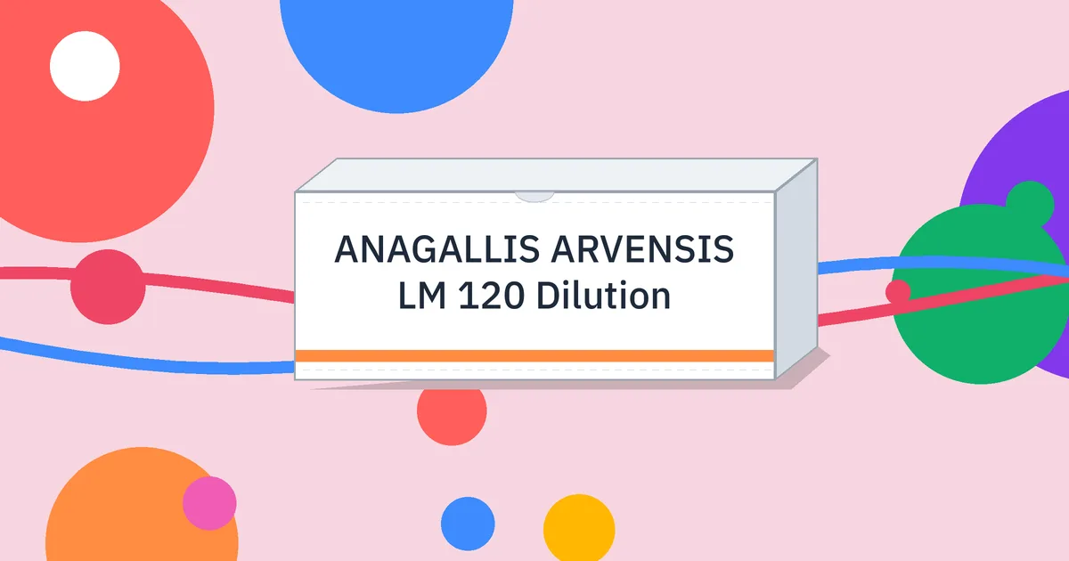 Symbolbild: Packung mit der Aufschrift ANAGALLIS ARVENSIS LM 120 Dilution (PZN 13328185) – Verfügbarkeit und Bezug in Apotheken in Frankfurt am Main