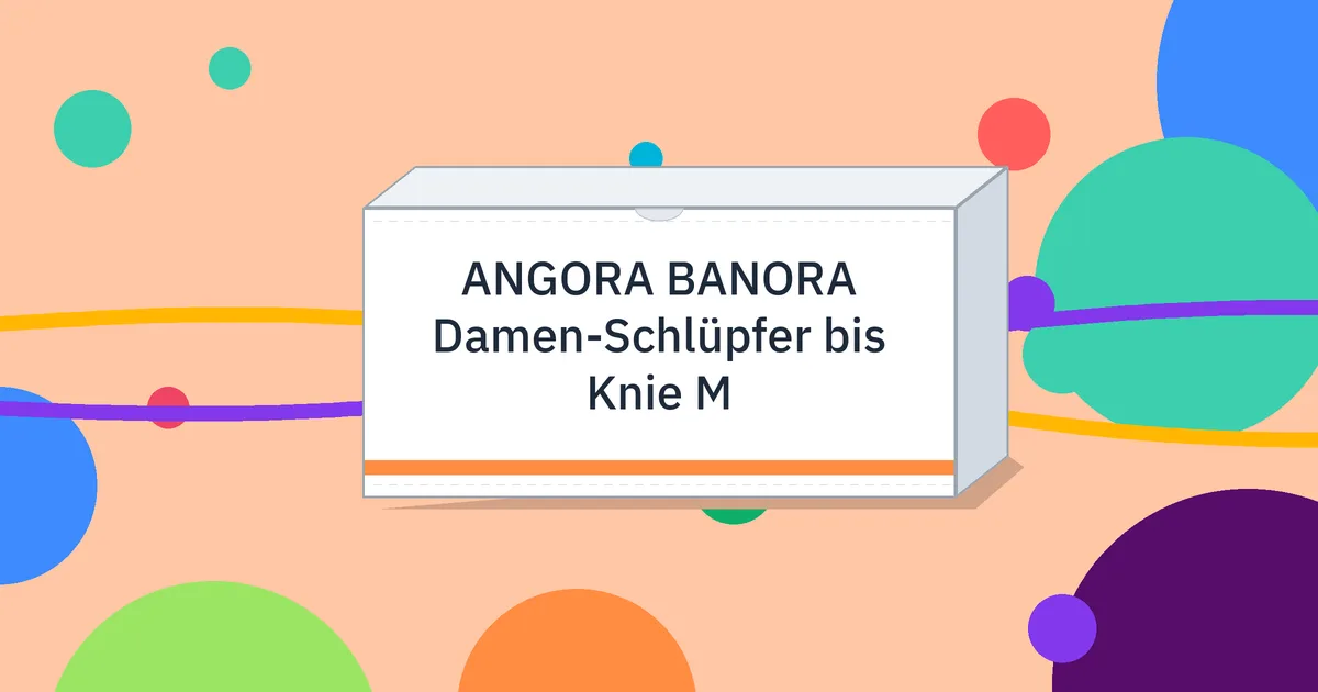 Symbolbild: Packung mit der Aufschrift ANGORA BANORA Damen-Schlüpfer bis Knie M (PZN 06192650) – Verfügbarkeit und Bezug in Apotheken in Frankfurt am Main