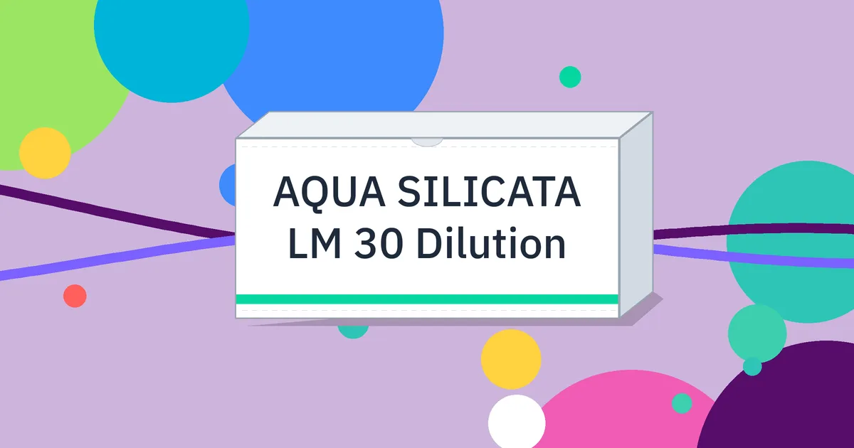 Symbolbild: Packung mit der Aufschrift AQUA SILICATA LM 30 Dilution (PZN 13383273) – Verfügbarkeit und Bezug in Apotheken in Frankfurt am Main