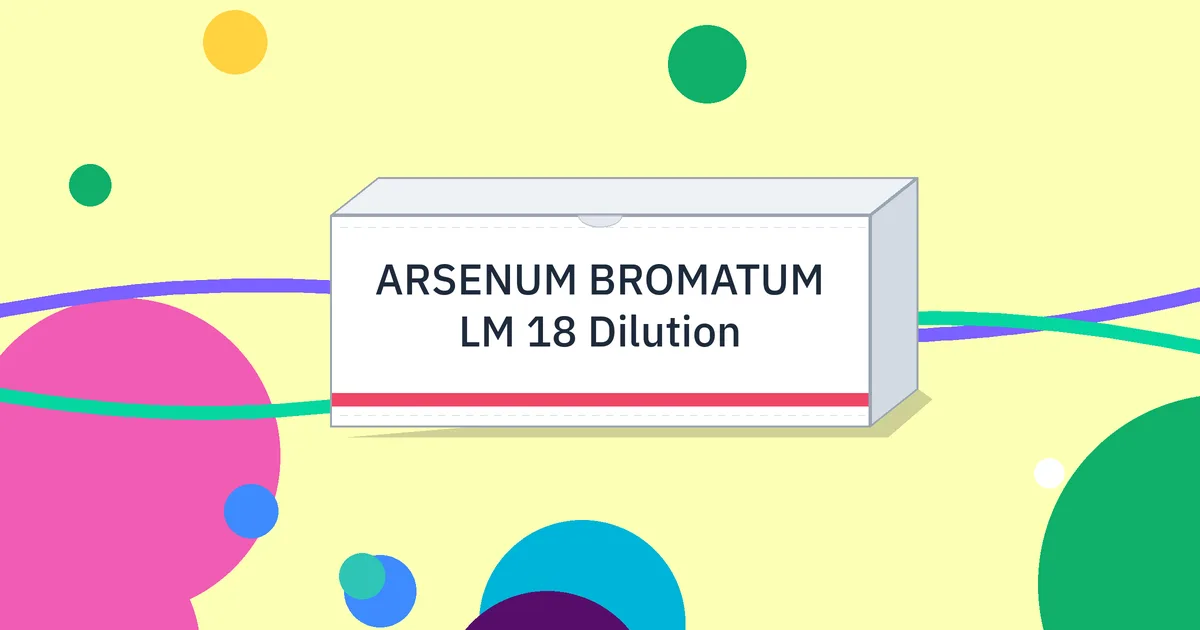 Symbolbild: Packung mit der Aufschrift ARSENUM BROMATUM LM 18 Dilution (PZN 12771381) – Verfügbarkeit und Bezug in Apotheken in Frankfurt am Main