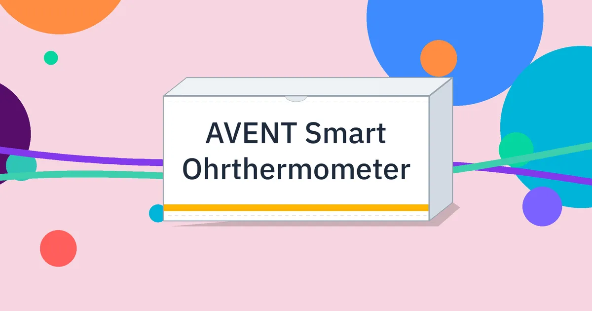 Symbolbild: Packung mit der Aufschrift AVENT Smart Ohrthermometer (PZN 10347609) – Verfügbarkeit und Bezug in Apotheken in Frankfurt am Main