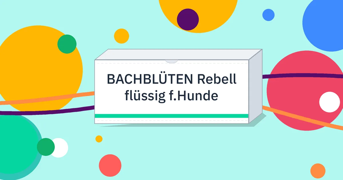 Symbolbild: Packung mit der Aufschrift BACHBLÜTEN Rebell flüssig f.Hunde (PZN 10263574) – Verfügbarkeit und Bezug in Apotheken in Frankfurt am Main