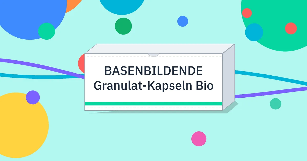 Symbolbild: Packung mit der Aufschrift BASENBILDENDE Granulat-Kapseln Bio (PZN 10931811) – Verfügbarkeit und Bezug in Apotheken in Frankfurt am Main