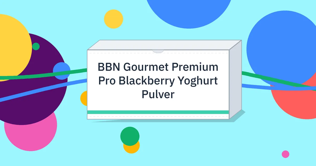 Symbolbild: Packung mit der Aufschrift BBN Gourmet Premium Pro Blackberry Yoghurt Pulver (PZN 16853644) – Verfügbarkeit und Bezug in Apotheken in Frankfurt am Main