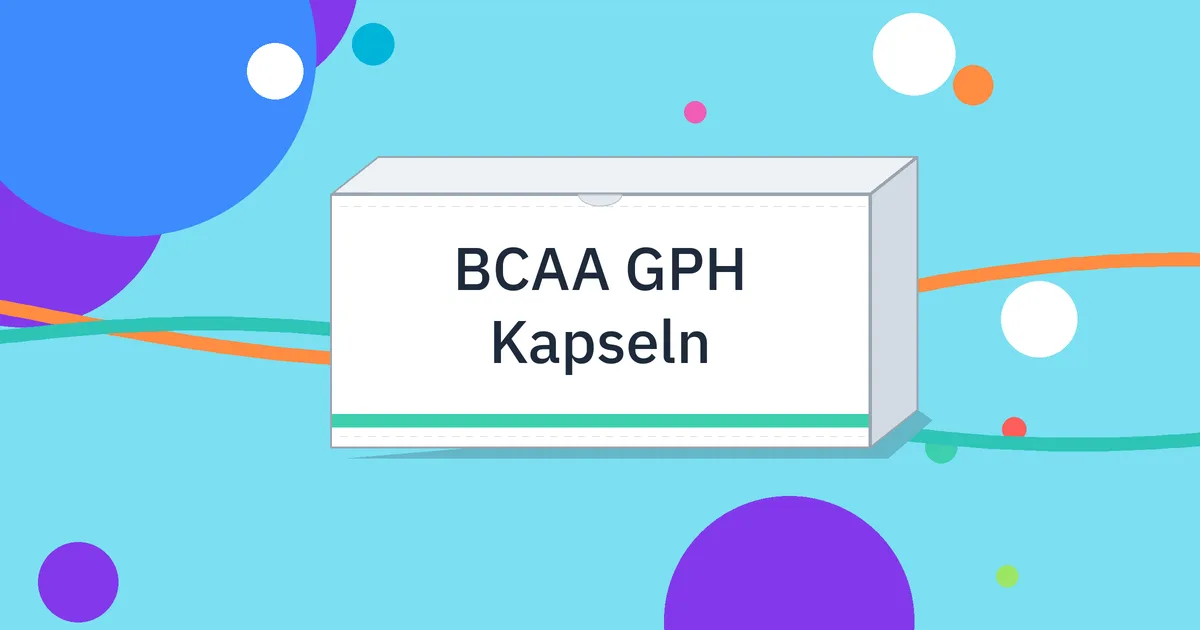 Symbolbild: Packung mit der Aufschrift BCAA GPH Kapseln (PZN 10733146) – Verfügbarkeit und Bezug in Apotheken in Frankfurt am Main
