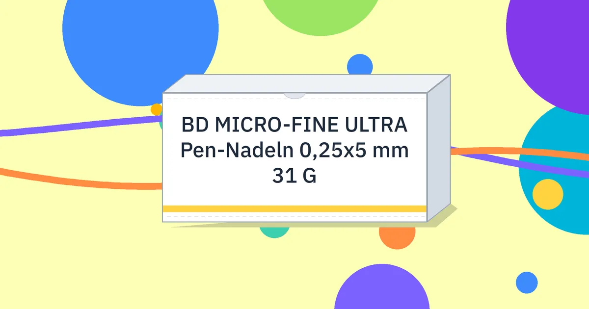 Symbolbild: Packung mit der Aufschrift BD MICRO-FINE ULTRA Pen-Nadeln 0,25x5 mm 31 G (PZN 19403321) – Verfügbarkeit und Bezug in Apotheken in Frankfurt am Main