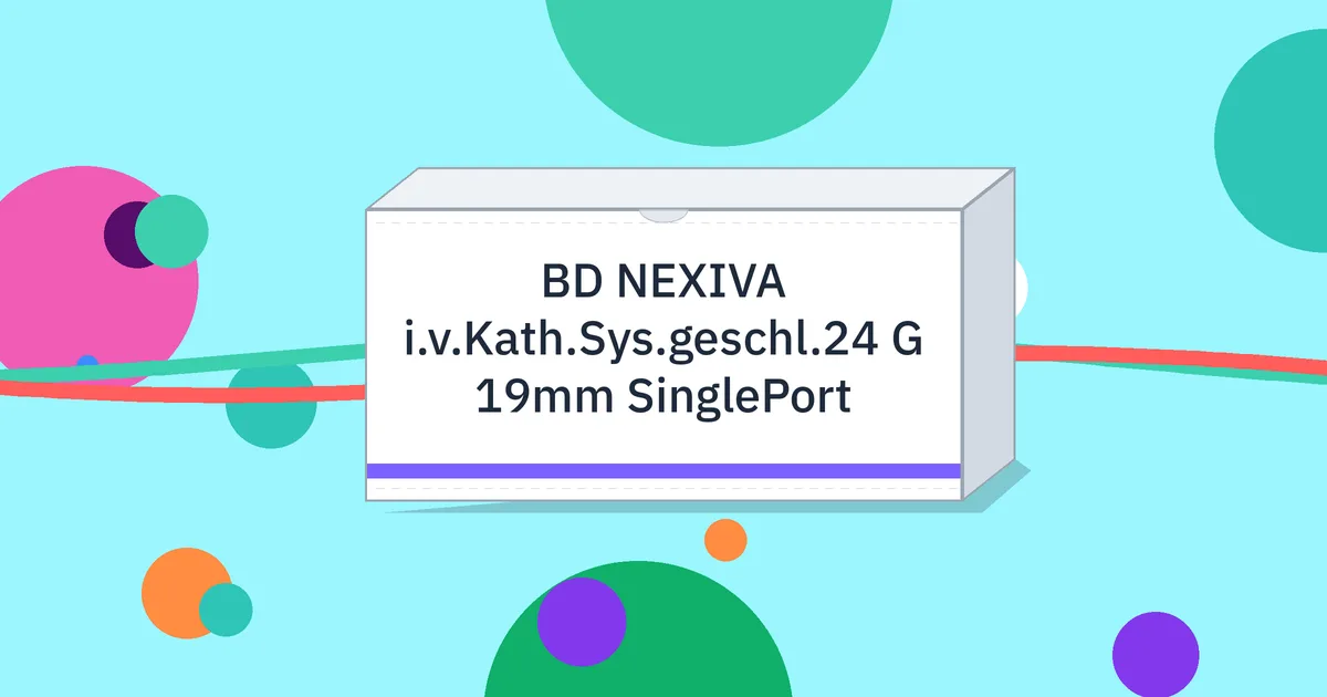 Symbolbild: Packung mit der Aufschrift BD NEXIVA i.v.Kath.Sys.geschl.24 G 19mm SinglePort (PZN 11709144) – Verfügbarkeit und Bezug in Apotheken in Frankfurt am Main