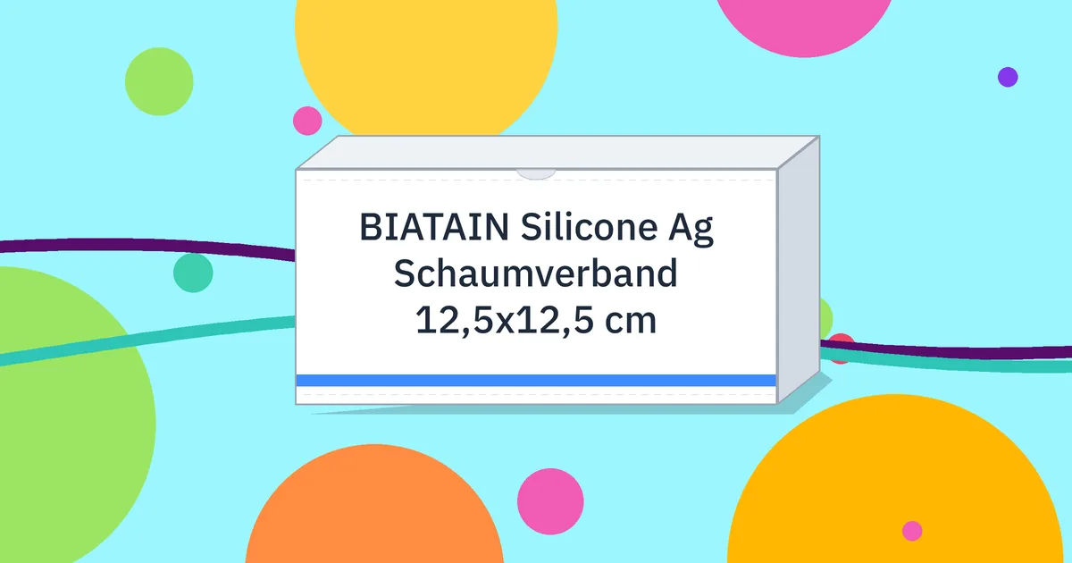 Symbolbild: Packung mit der Aufschrift BIATAIN Silicone Ag Schaumverband 12,5x12,5 cm (PZN 15783108) – Verfügbarkeit und Bezug in Apotheken in Frankfurt am Main