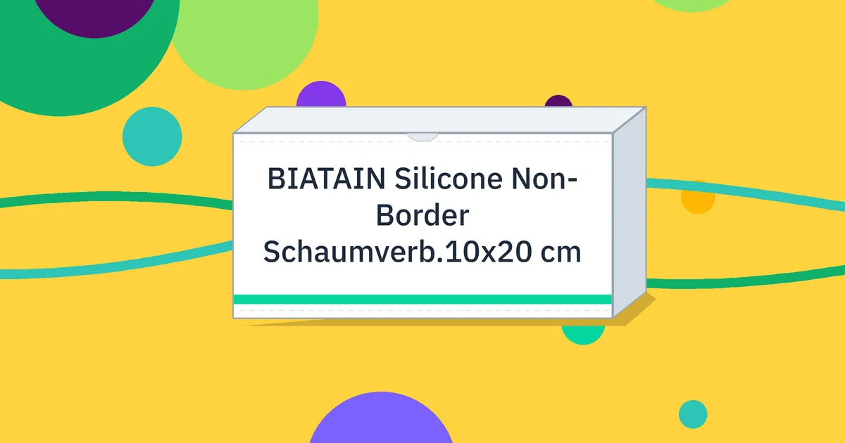 Symbolbild: Packung mit der Aufschrift BIATAIN Silicone Non-Border Schaumverb.10x20 cm (PZN 16942359) – Verfügbarkeit und Bezug in Apotheken in Frankfurt am Main