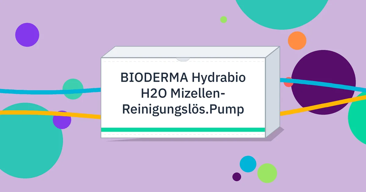 Symbolbild: Packung mit der Aufschrift BIODERMA Hydrabio H2O Mizellen-Reinigungslös.Pump (PZN 15585673) – Verfügbarkeit und Bezug in Apotheken in Frankfurt am Main
