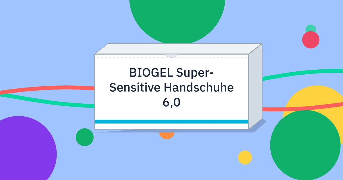 Symbolbild: Packung mit der Aufschrift BIOGEL Super-Sensitive Handschuhe 6,0 (PZN 04702408) – Verfügbarkeit und Bezug in Apotheken in Frankfurt am Main