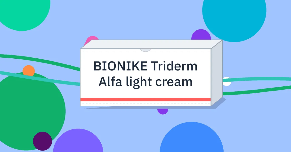 Symbolbild: Packung mit der Aufschrift BIONIKE Triderm Alfa light cream (PZN 12534557) – Verfügbarkeit und Bezug in Apotheken in Frankfurt am Main