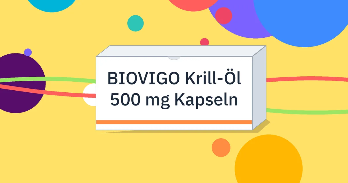 Symbolbild: Packung mit der Aufschrift BIOVIGO Krill-Öl 500 mg Kapseln (PZN 18823185) – Verfügbarkeit und Bezug in Apotheken in Frankfurt am Main