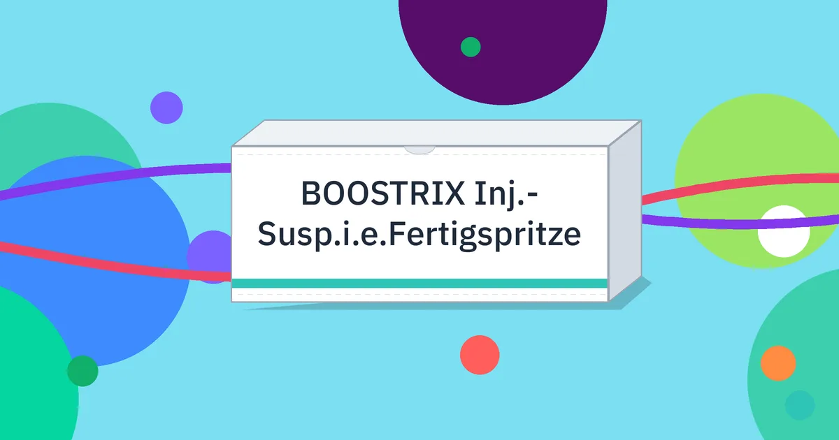 Symbolbild: Packung mit der Aufschrift BOOSTRIX Inj.-Susp.i.e.Fertigspritze (PZN 00633923) – Verfügbarkeit und Bezug in Apotheken in Frankfurt am Main