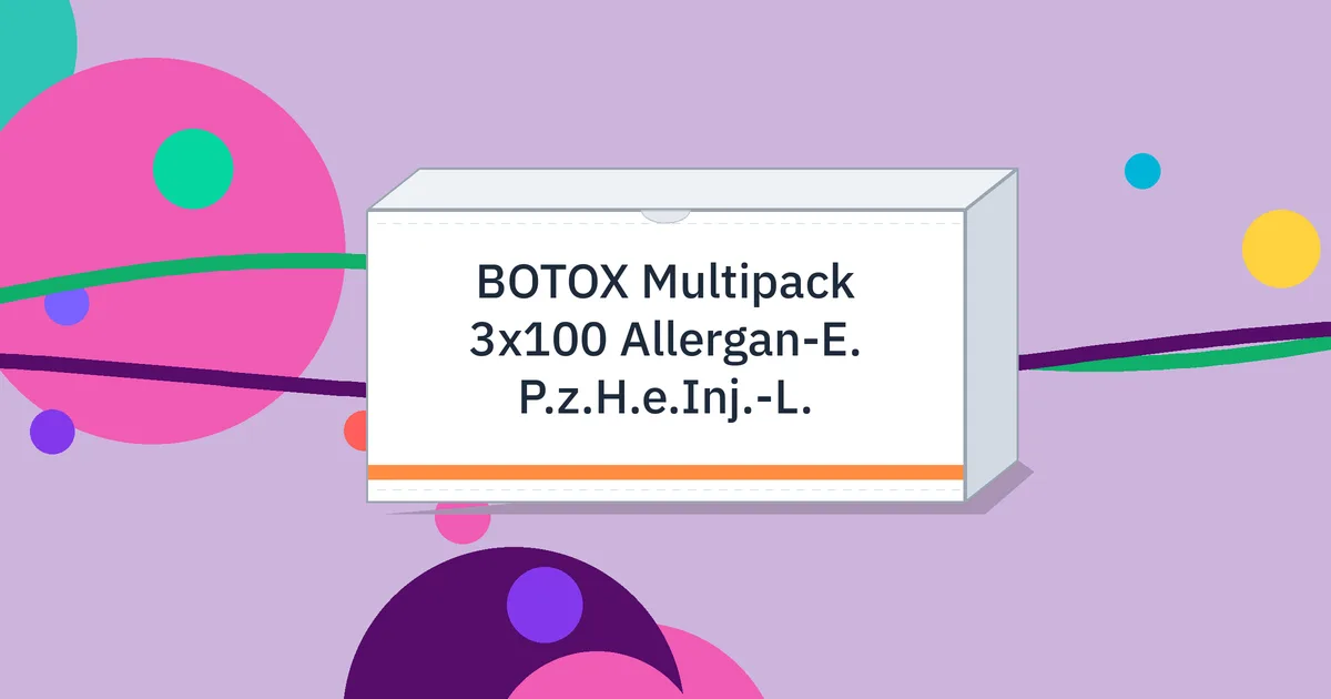 Symbolbild: Packung mit der Aufschrift BOTOX Multipack 3x100 Allergan-E. P.z.H.e.Inj.-L. (PZN 15626107) – Verfügbarkeit und Bezug in Apotheken in Frankfurt am Main