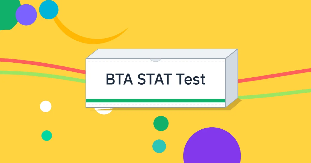 Symbolbild: Packung mit der Aufschrift BTA STAT Test (PZN 00551929) – Verfügbarkeit und Bezug in Apotheken in Frankfurt am Main