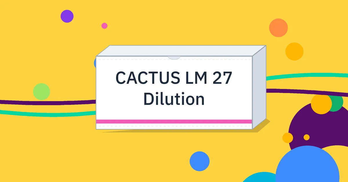 Symbolbild: Packung mit der Aufschrift CACTUS LM 27 Dilution (PZN 12797570) – Verfügbarkeit und Bezug in Apotheken in Frankfurt am Main