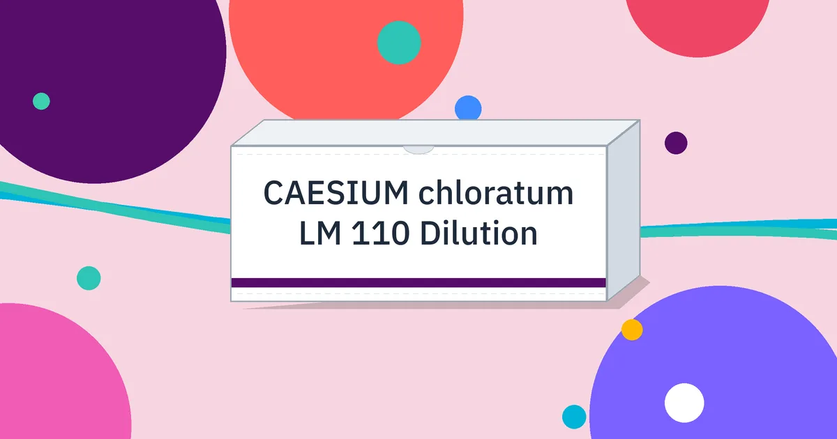 Symbolbild: Packung mit der Aufschrift CAESIUM chloratum LM 110 Dilution (PZN 12799391) – Verfügbarkeit und Bezug in Apotheken in Frankfurt am Main