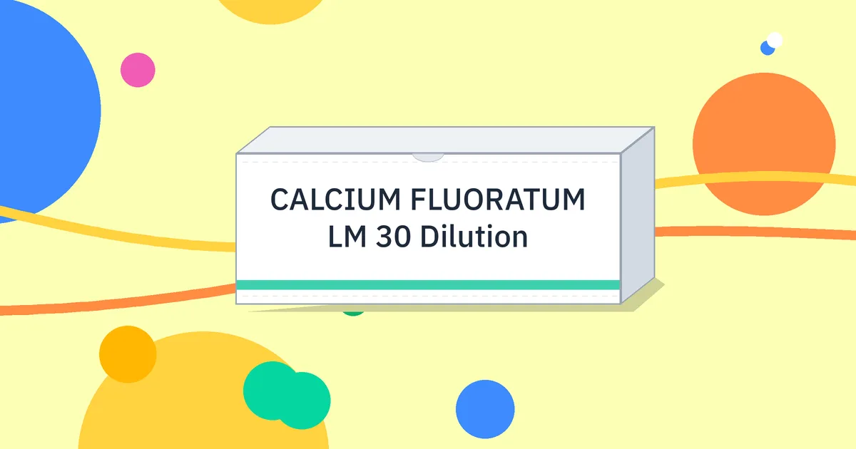 Symbolbild: Packung mit der Aufschrift CALCIUM FLUORATUM LM 30 Dilution (PZN 07539498) – Verfügbarkeit und Bezug in Apotheken in Frankfurt am Main