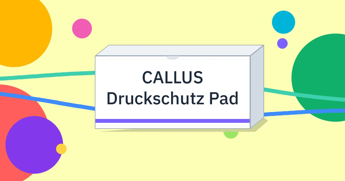 Symbolbild: Packung mit der Aufschrift CALLUS Druckschutz Pad (PZN 01840357) – Verfügbarkeit und Bezug in Apotheken in Frankfurt am Main