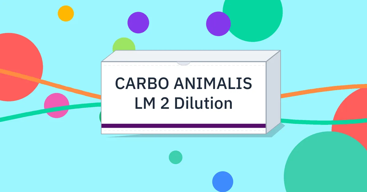 Symbolbild: Packung mit der Aufschrift CARBO ANIMALIS LM 2 Dilution (PZN 12808948) – Verfügbarkeit und Bezug in Apotheken in Frankfurt am Main
