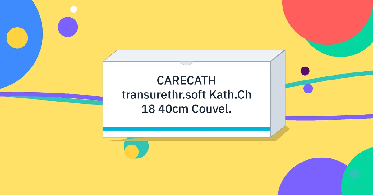 Symbolbild: Packung mit der Aufschrift CARECATH transurethr.soft Kath.Ch 18 40cm Couvel. (PZN 06434975) – Verfügbarkeit und Bezug in Apotheken in Frankfurt am Main