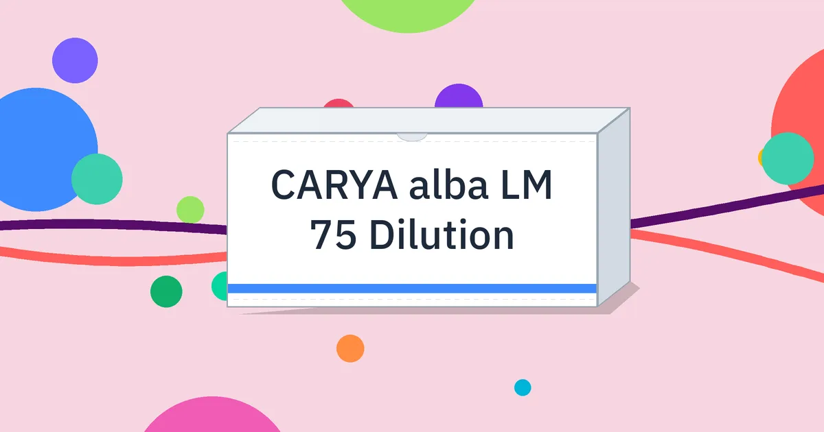 Symbolbild: Packung mit der Aufschrift CARYA alba LM 75 Dilution (PZN 13431753) – Verfügbarkeit und Bezug in Apotheken in Frankfurt am Main