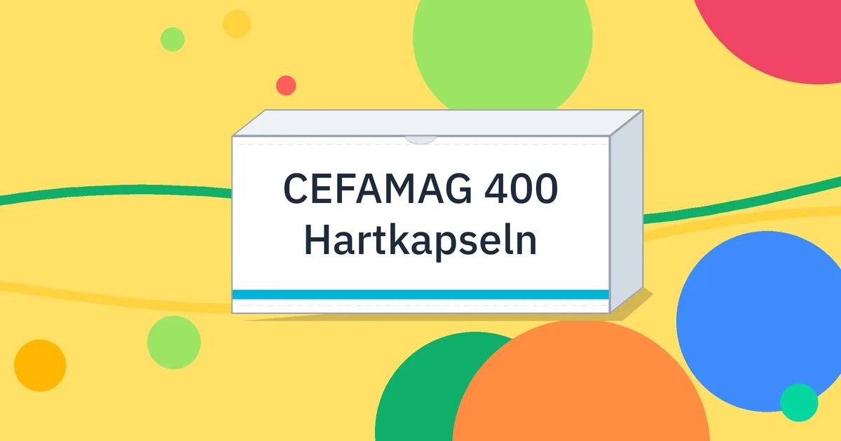 Symbolbild: Packung mit der Aufschrift CEFAMAG 400 Hartkapseln (PZN 13975223) – Verfügbarkeit und Bezug in Apotheken in Frankfurt am Main