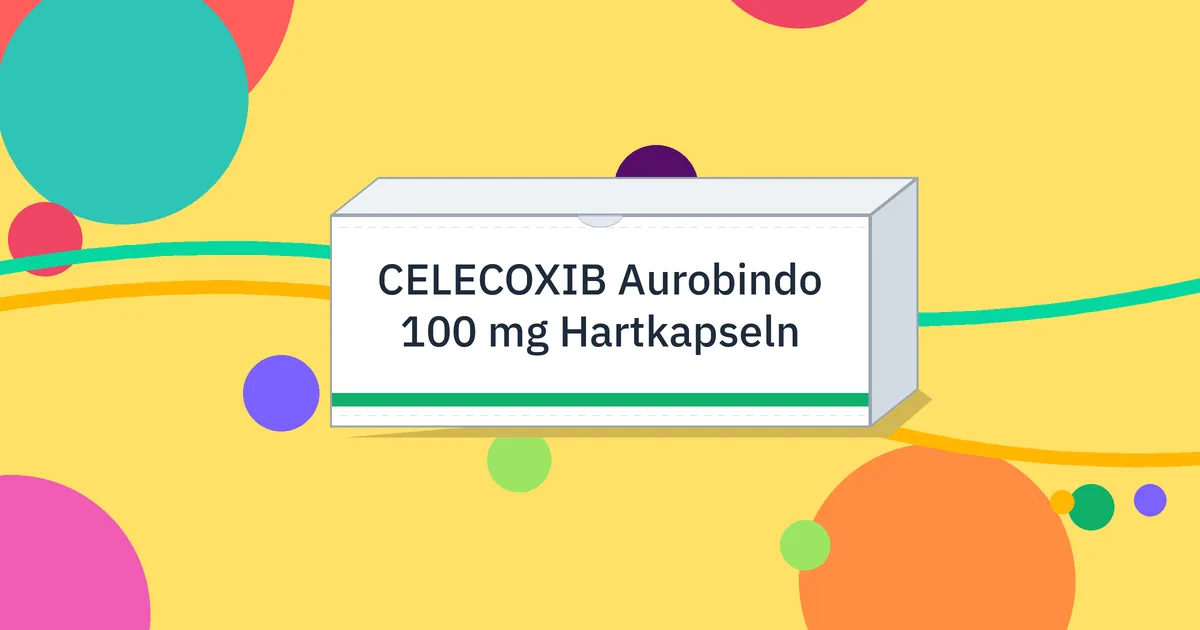 Symbolbild: Packung mit der Aufschrift CELECOXIB Aurobindo 100 mg Hartkapseln (PZN 12343107) – Verfügbarkeit und Bezug in Apotheken in Frankfurt am Main