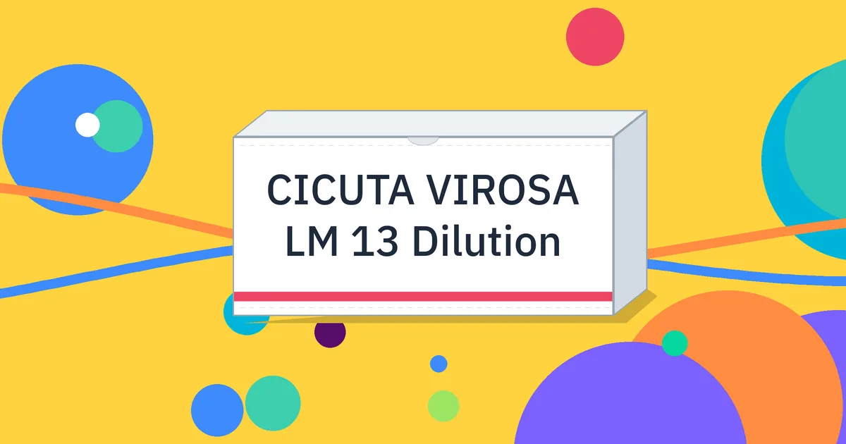Symbolbild: Packung mit der Aufschrift CICUTA VIROSA LM 13 Dilution (PZN 12818697) – Verfügbarkeit und Bezug in Apotheken in Frankfurt am Main