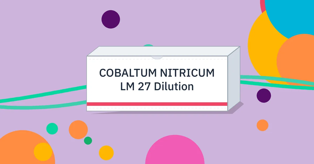 Symbolbild: Packung mit der Aufschrift COBALTUM NITRICUM LM 27 Dilution (PZN 12823770) – Verfügbarkeit und Bezug in Apotheken in Frankfurt am Main