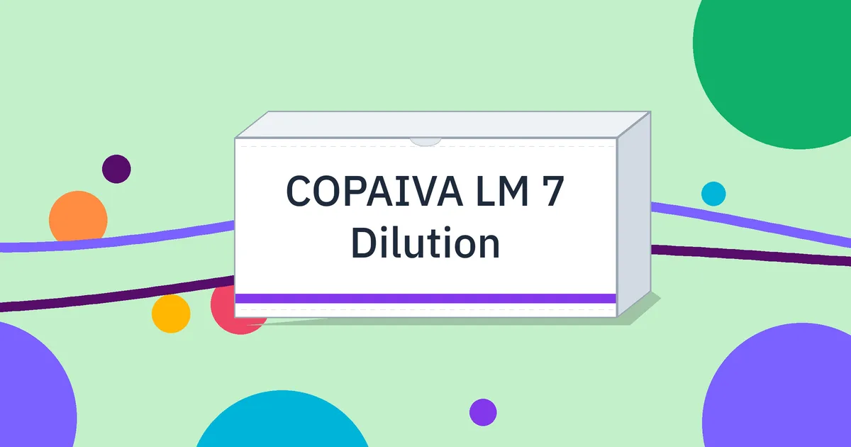 Symbolbild: Packung mit der Aufschrift COPAIVA LM 7 Dilution (PZN 13451023) – Verfügbarkeit und Bezug in Apotheken in Frankfurt am Main