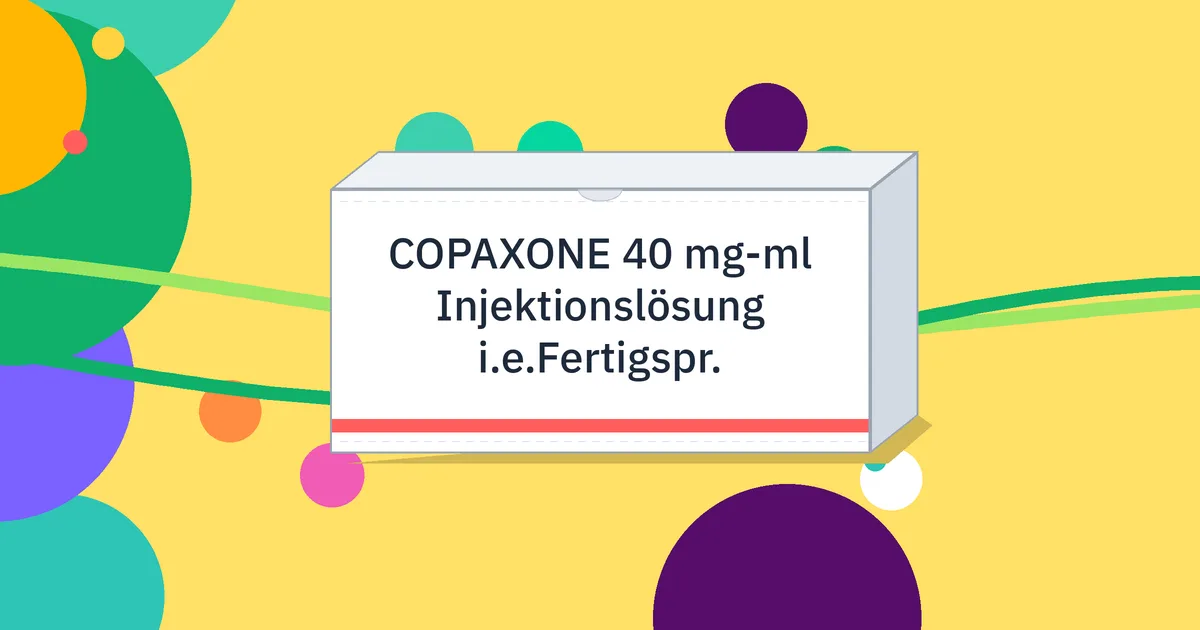 Symbolbild: Packung mit der Aufschrift COPAXONE 40 mg-ml Injektionslösung i.e.Fertigspr. (PZN 16885650) – Verfügbarkeit und Bezug in Apotheken in Frankfurt am Main
