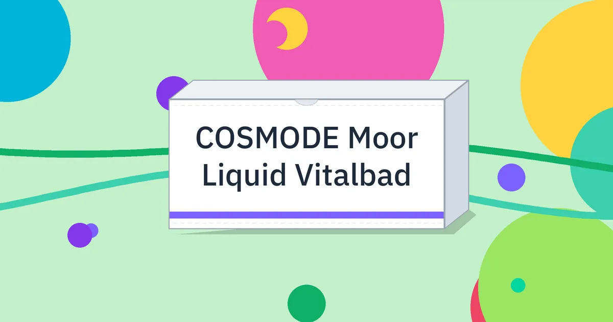 Symbolbild: Packung mit der Aufschrift COSMODE Moor Liquid Vitalbad (PZN 02730607) – Verfügbarkeit und Bezug in Apotheken in Frankfurt am Main