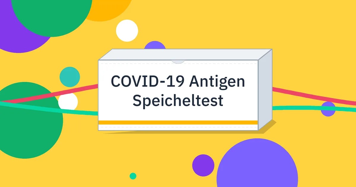 Symbolbild: Packung mit der Aufschrift COVID-19 Antigen Speicheltest (PZN 18002152) – Verfügbarkeit und Bezug in Apotheken in Frankfurt am Main