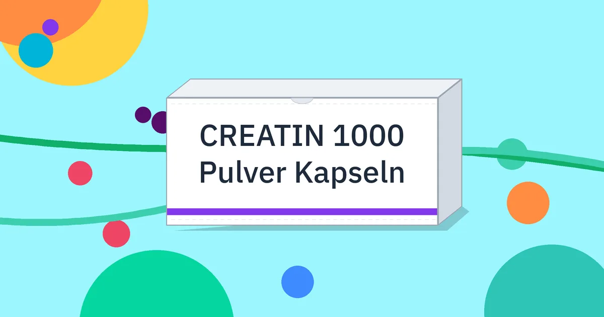 Symbolbild: Packung mit der Aufschrift CREATIN 1000 Pulver Kapseln (PZN 00246310) – Verfügbarkeit und Bezug in Apotheken in Frankfurt am Main