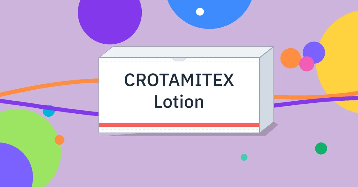 Symbolbild: Packung mit der Aufschrift CROTAMITEX Lotion (PZN 04996456) – Verfügbarkeit und Bezug in Apotheken in Frankfurt am Main