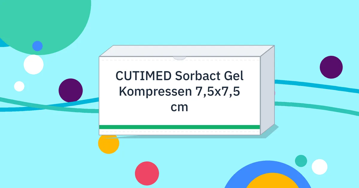 Symbolbild: Packung mit der Aufschrift CUTIMED Sorbact Gel Kompressen 7,5x7,5 cm (PZN 11691757) – Verfügbarkeit und Bezug in Apotheken in Frankfurt am Main
