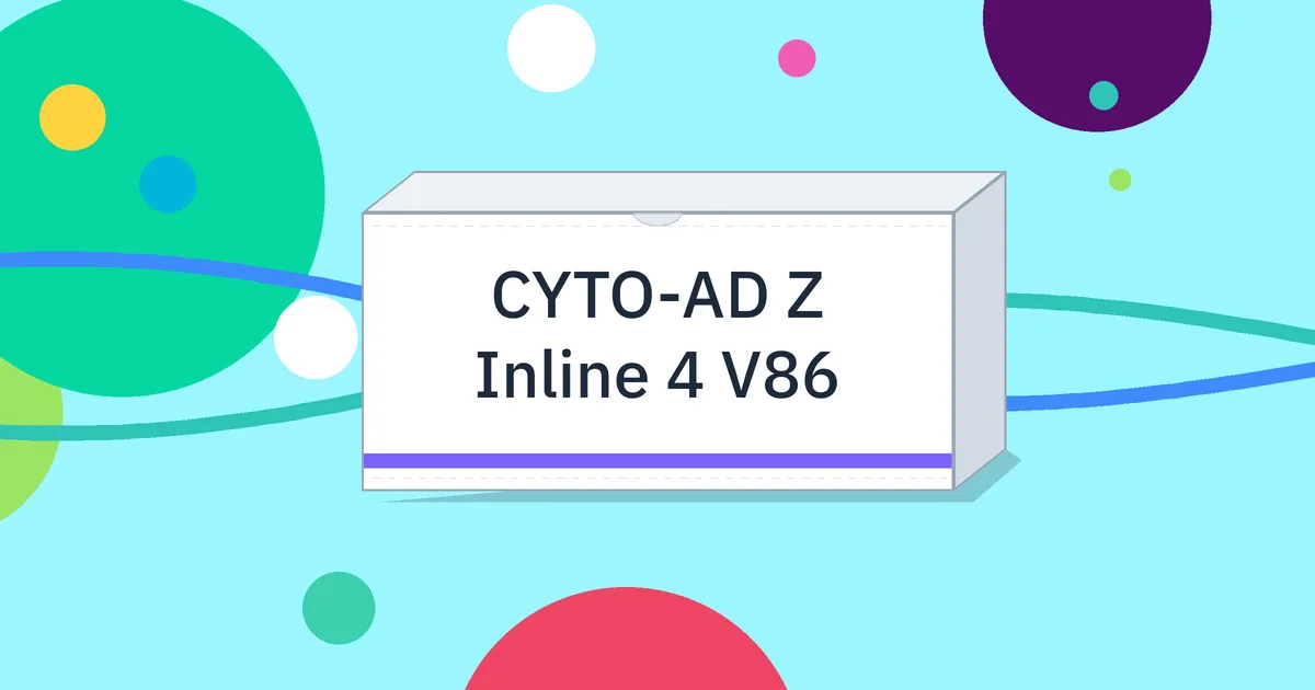 Symbolbild: Packung mit der Aufschrift CYTO-AD Z Inline 4 V86 (PZN 11216565) – Verfügbarkeit und Bezug in Apotheken in Frankfurt am Main