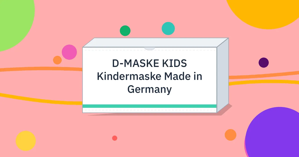 Symbolbild: Packung mit der Aufschrift D-MASKE KIDS Kindermaske Made in Germany (PZN 17424750) – Verfügbarkeit und Bezug in Apotheken in Frankfurt am Main