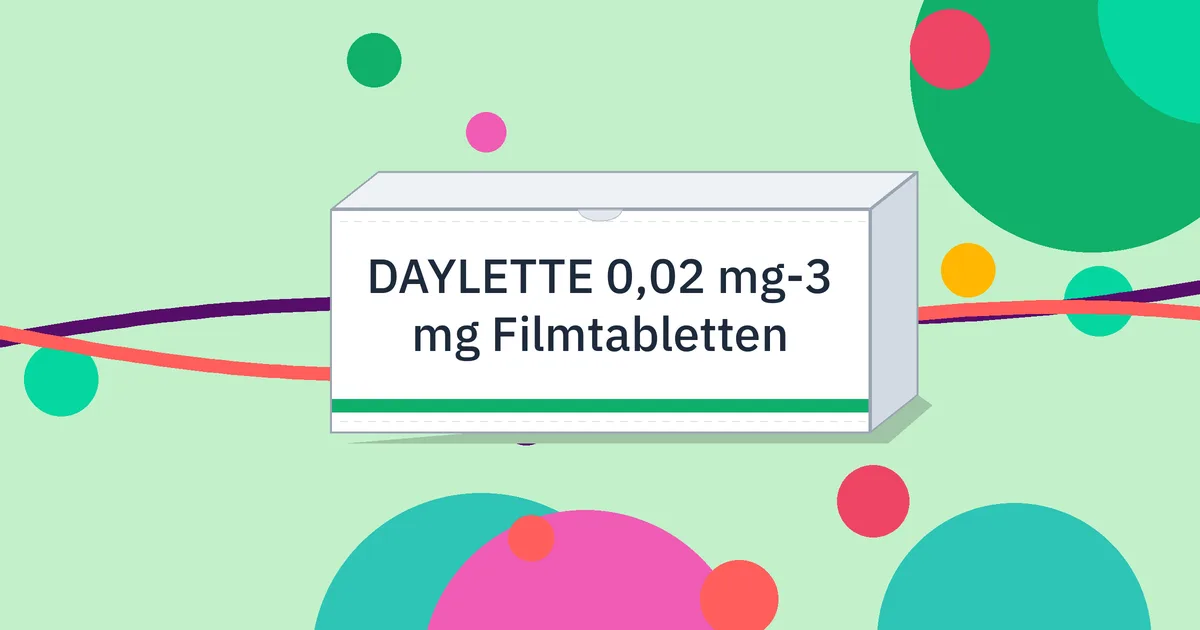 Symbolbild: Packung mit der Aufschrift DAYLETTE 0,02 mg-3 mg Filmtabletten (PZN 04529068) – Verfügbarkeit und Bezug in Apotheken in Frankfurt am Main