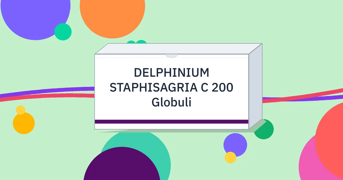 Symbolbild: Packung mit der Aufschrift DELPHINIUM STAPHISAGRIA C 200 Globuli (PZN 13361774) – Verfügbarkeit und Bezug in Apotheken in Frankfurt am Main