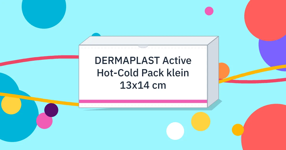Symbolbild: Packung mit der Aufschrift DERMAPLAST Active Hot-Cold Pack klein 13x14 cm (PZN 12903026) – Verfügbarkeit und Bezug in Apotheken in Frankfurt am Main