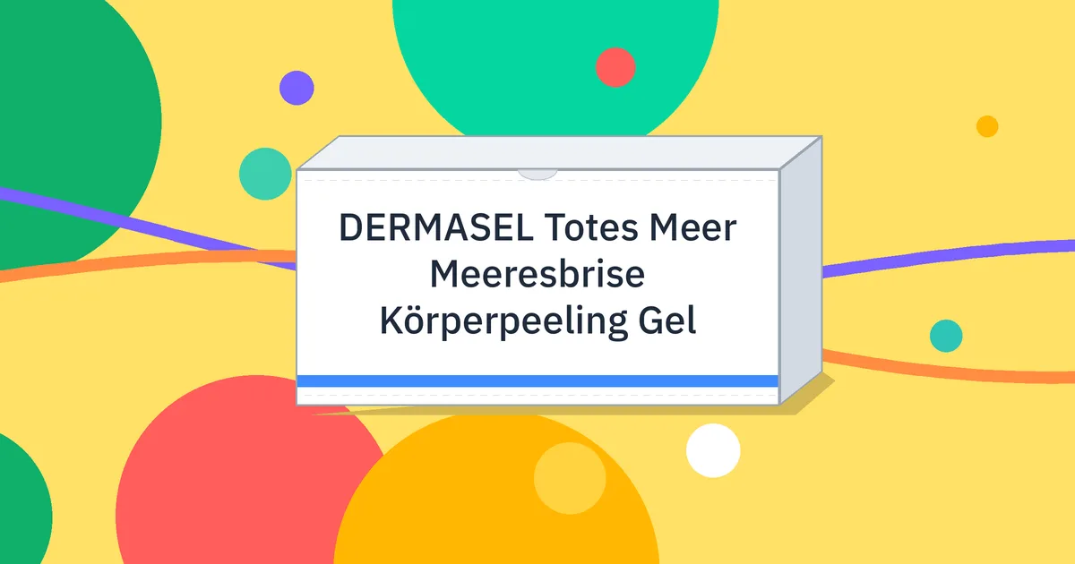 Symbolbild: Packung mit der Aufschrift DERMASEL Totes Meer Meeresbrise Körperpeeling Gel (PZN 04593215) – Verfügbarkeit und Bezug in Apotheken in Frankfurt am Main
