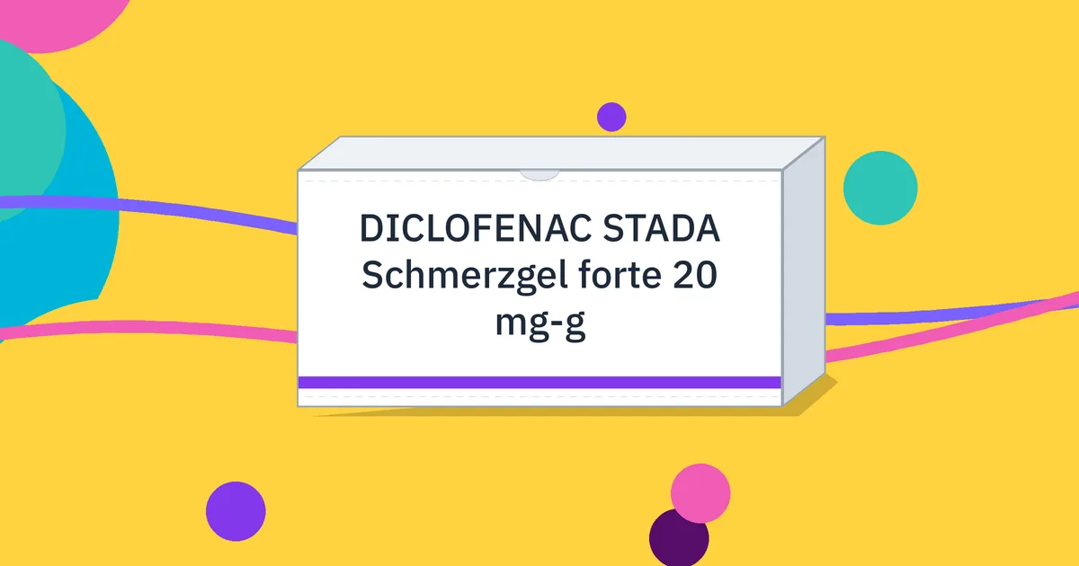 Symbolbild: Packung mit der Aufschrift DICLOFENAC STADA Schmerzgel forte 20 mg-g (PZN 18244754) – Verfügbarkeit und Bezug in Apotheken in Frankfurt am Main