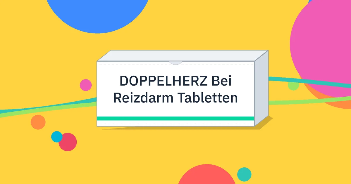 Symbolbild: Packung mit der Aufschrift DOPPELHERZ Bei Reizdarm Tabletten (PZN 15994733) – Verfügbarkeit und Bezug in Apotheken in Frankfurt am Main