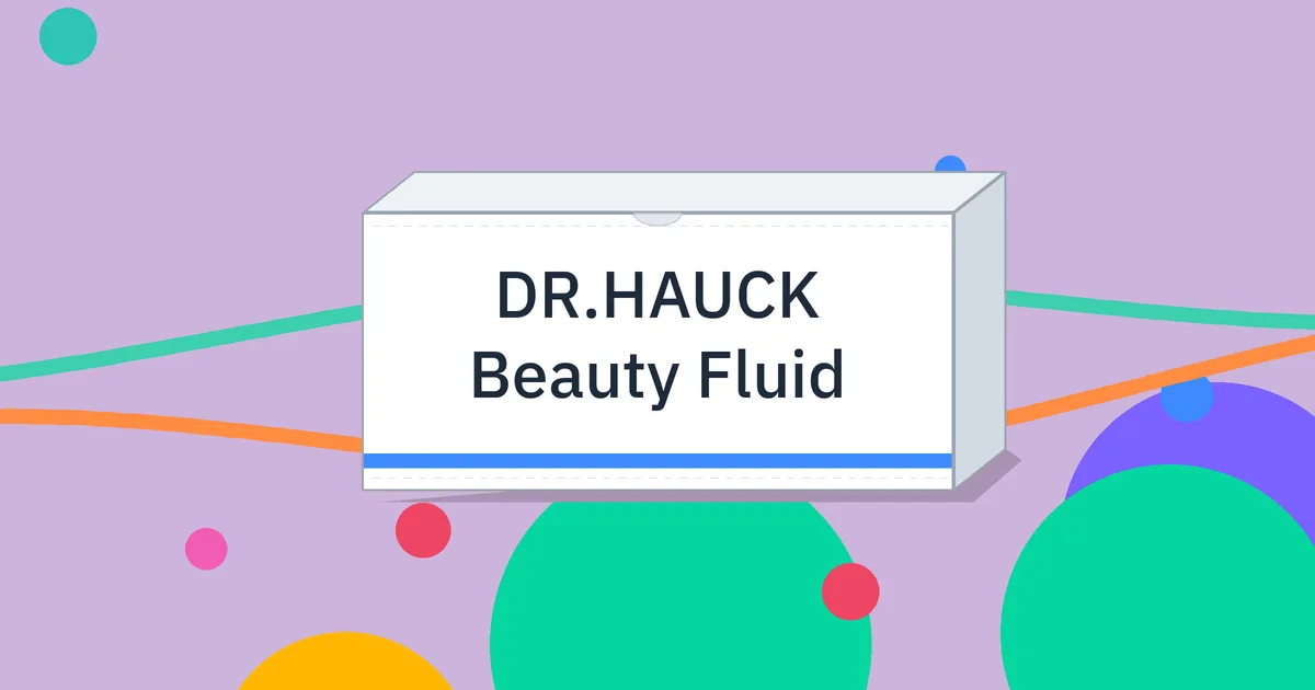 Symbolbild: Packung mit der Aufschrift DR.HAUCK Beauty Fluid (PZN 14399566) – Verfügbarkeit und Bezug in Apotheken in Frankfurt am Main